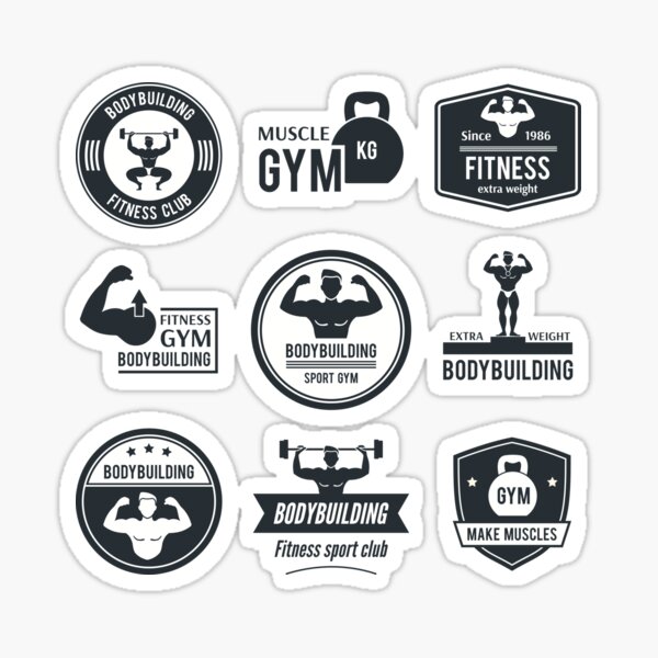 "Bodybuilding Sticker Pack" Sticker for Sale by meursaultdesign | Redbubble