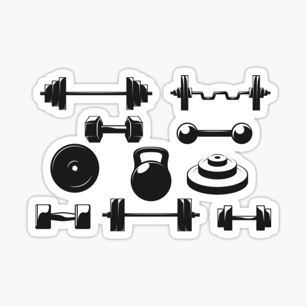 "Bodybuilding Sticker Pack" Sticker for Sale by meursaultdesign | Redbubble
