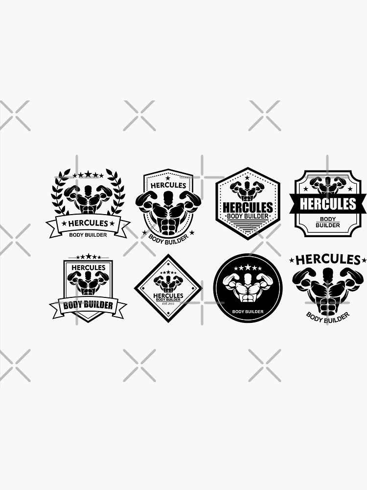 "Bodybuilding Sticker Pack" Sticker by meursaultdesign | Redbubble