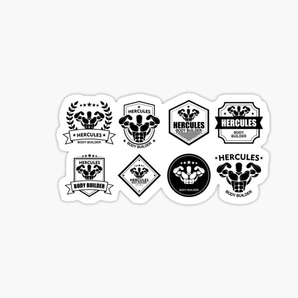 "Bodybuilding Sticker Pack" Sticker by meursaultdesign | Redbubble