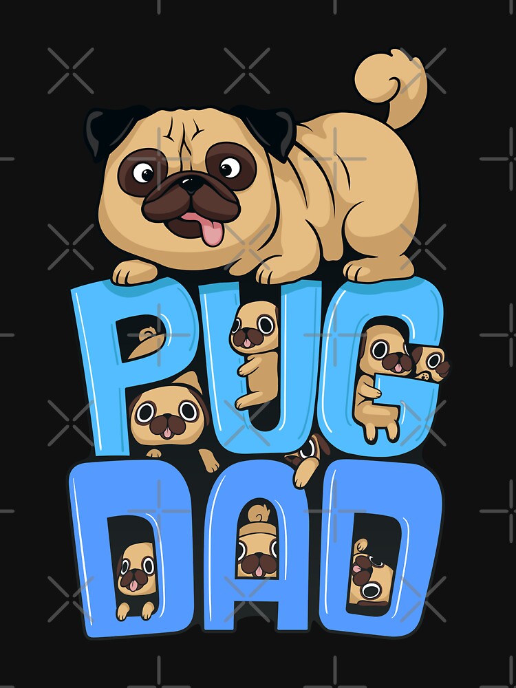 "Pug Dad" T-shirt by cartoonice | Redbubble