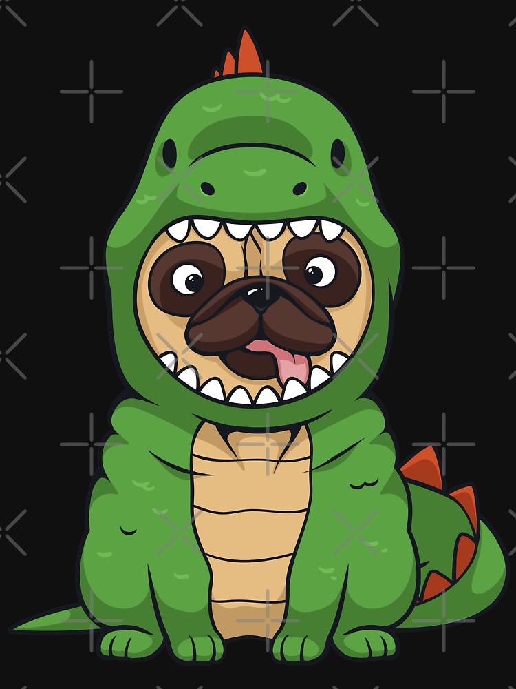 "Poggy The T-Rex Pug " T-shirt by cartoonice | Redbubble