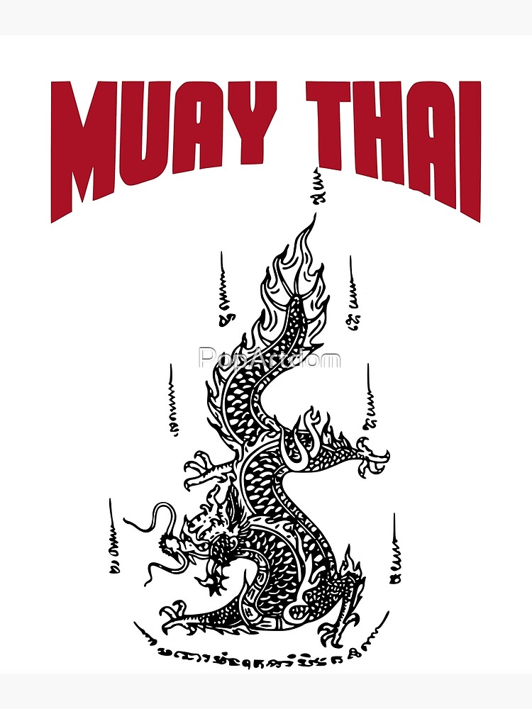 "Awesome Muay Thai Dragon Kickboxing" Poster for Sale by PopArtdom ...
