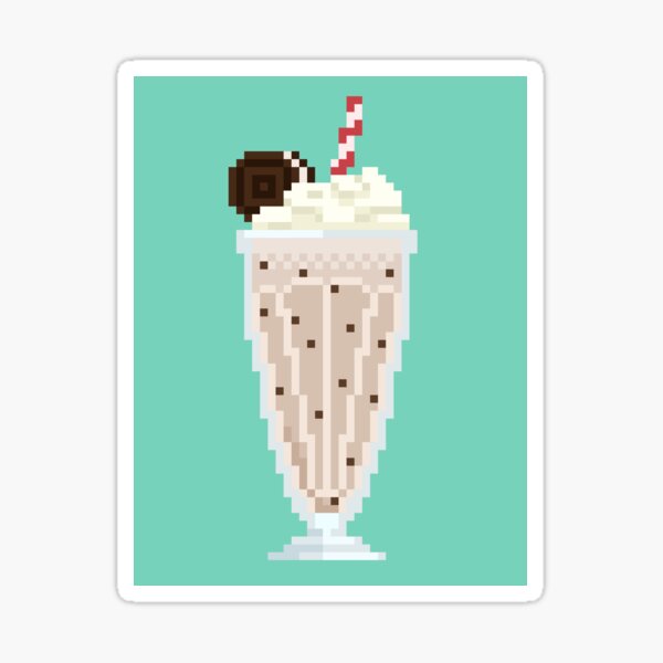 "Pixel milkshake" Sticker for Sale by sarahhaynes | Redbubble