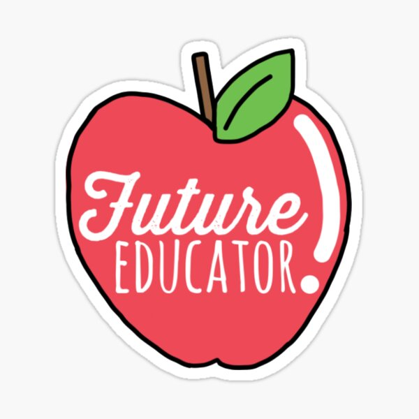 "Future Educator Apple" Sticker by radiantdark | Redbubble