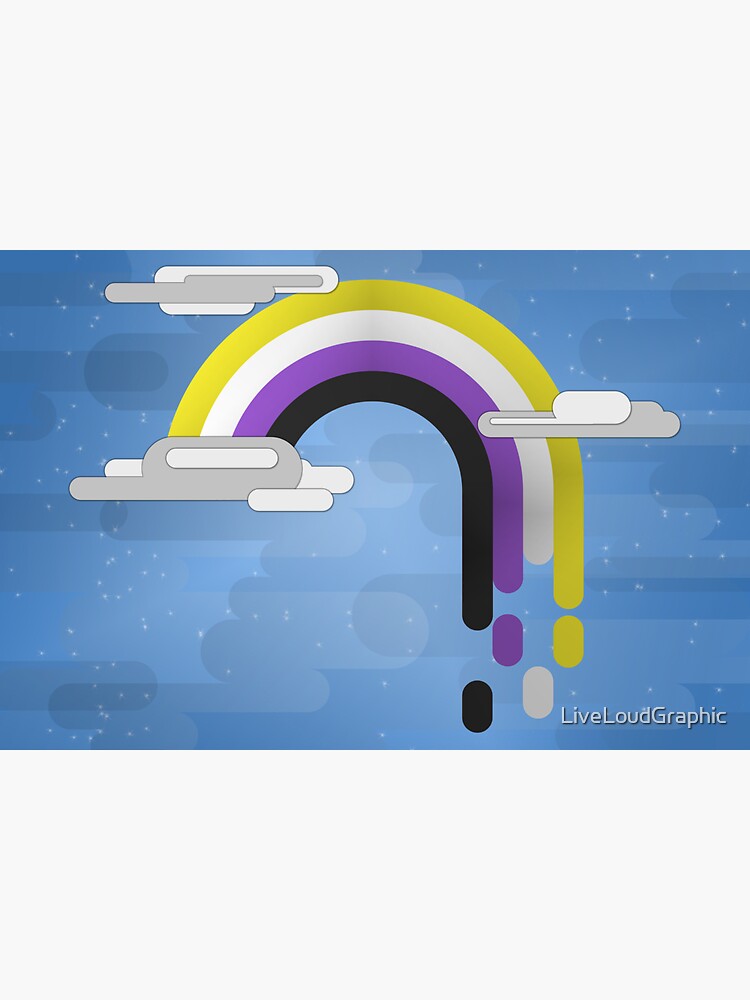 "Minimalist Non-Binary Drip Rainbow" Sticker for Sale by ...