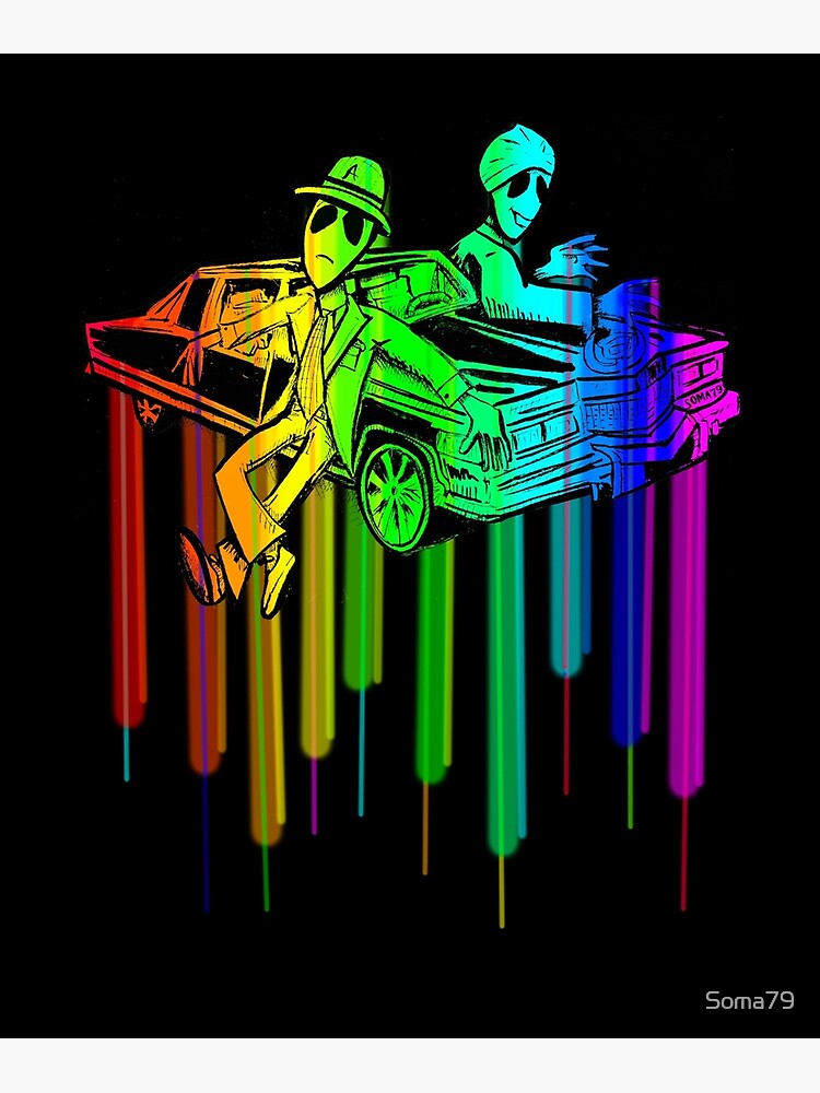 "Two Dope Aliens in a Caddy" Art Print for Sale by Soma79 | Redbubble