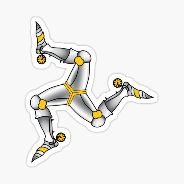 "ISLE OF MAN FLAG" Sticker by WOOFANG | Redbubble