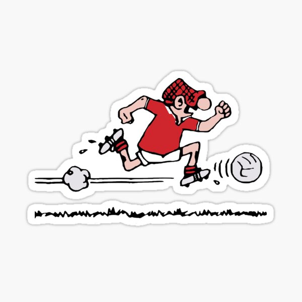 "ANDY CAPP FOOTBALL" Sticker by Whatamidoing20 | Redbubble