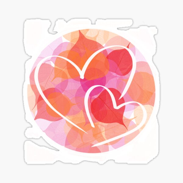 "Two hearts" Sticker for Sale by SibMa | Redbubble