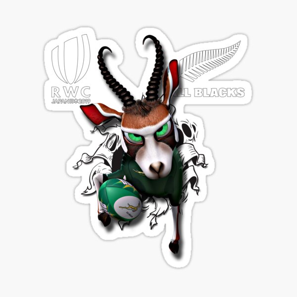"Rugby World Cup Japan 2019 - Springboks vs All Blacks" Sticker by ZA ...
