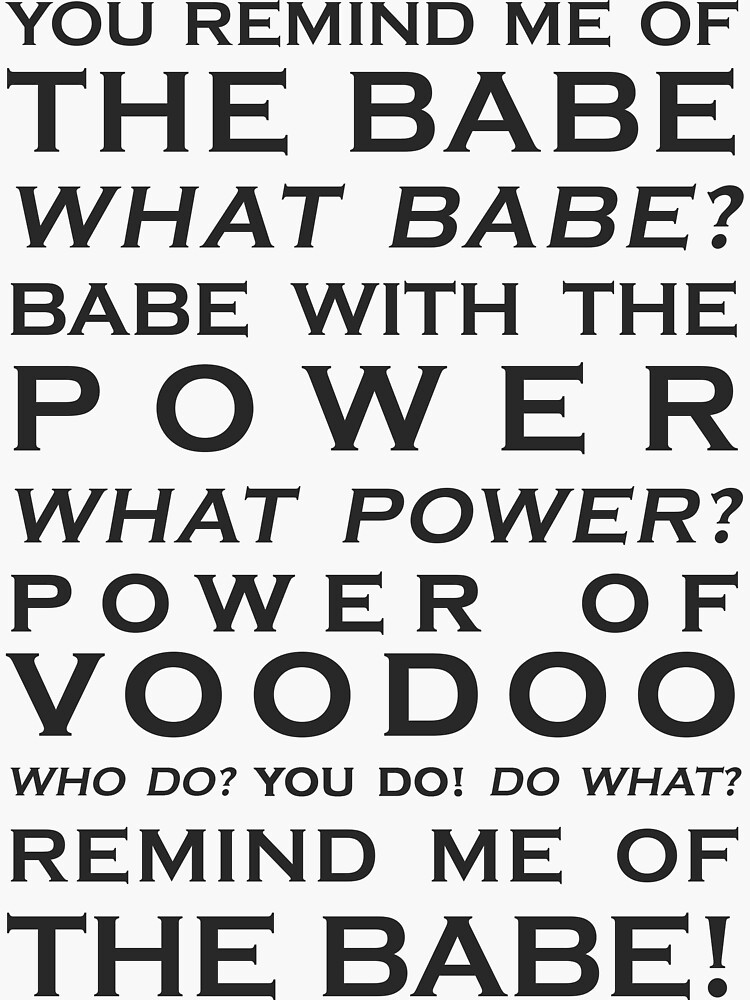 "Babe With the Power Word Art" Sticker for Sale by Lindycreative19 ...