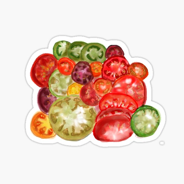 "Heirloom Tomatoes" Sticker for Sale by kschowe | Redbubble