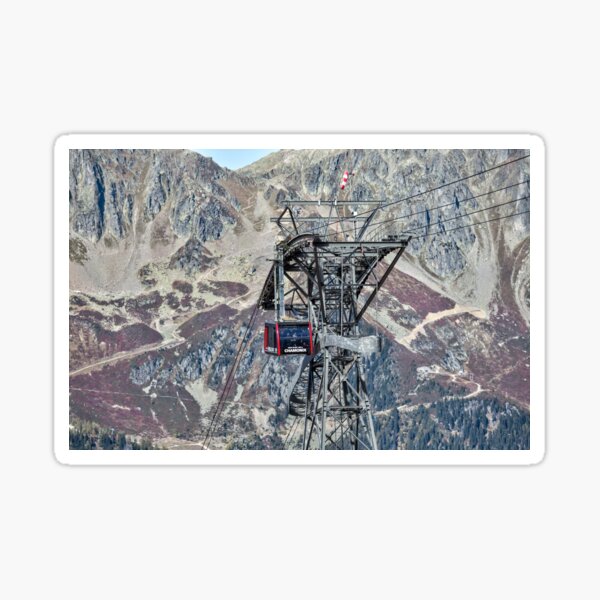 "Cable Car Chamonix French Alps" Sticker for Sale by bejacs | Redbubble