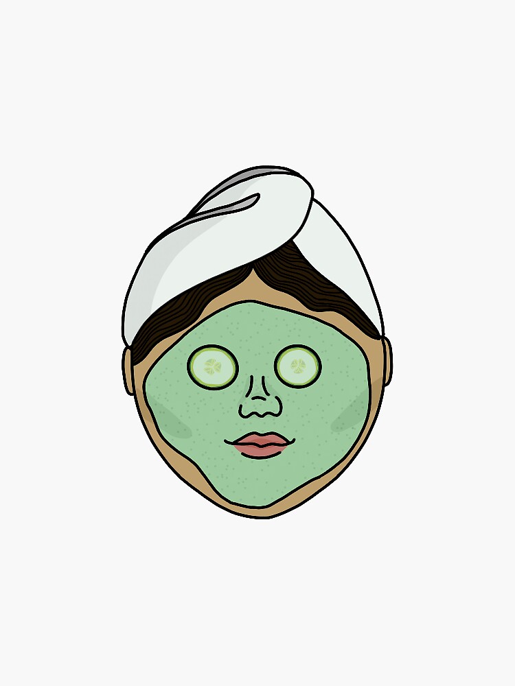 "Face Mask Spa Person" Sticker by kathrynspencer | Redbubble