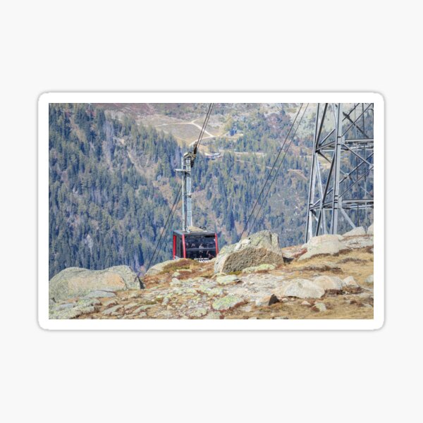 "Cable Car French Alps" Sticker for Sale by bejacs | Redbubble