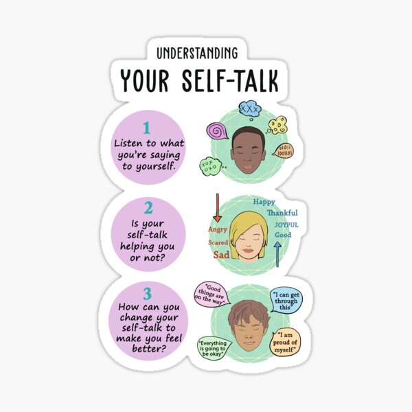 "Self Care - Coping Skills - Self Talk " Sticker for Sale by ...