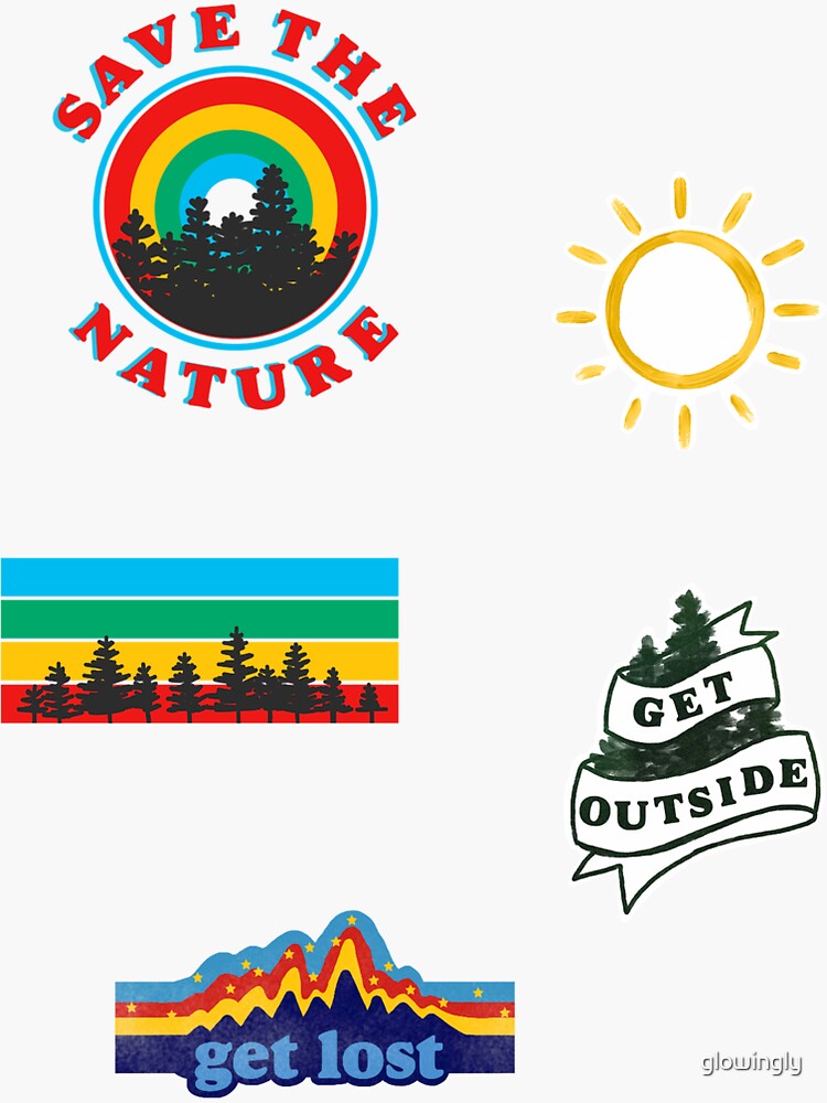 "nature aesthetic mini sticker pack" Sticker for Sale by glowingly ...