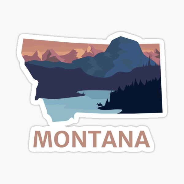 "Montana" Sticker for Sale by Artsthetic Collection | Redbubble