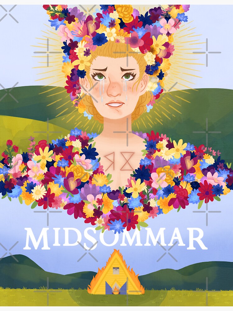 "Midsommar May Queen Illustration " Sticker by misnamedplants | Redbubble