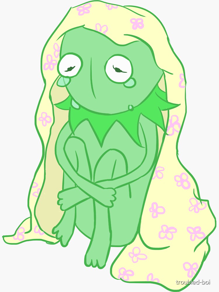 "Sad Kermit" Sticker by troubled-boi | Redbubble
