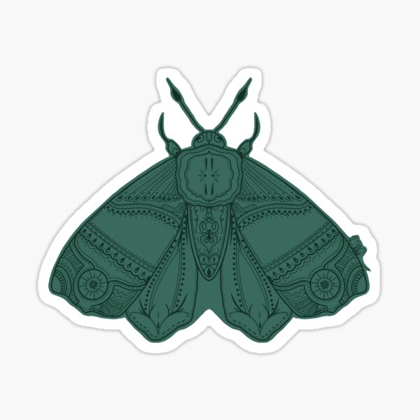 "Bohemian Tribal Henna Moth- Tasty Teal" Sticker for Sale by ...