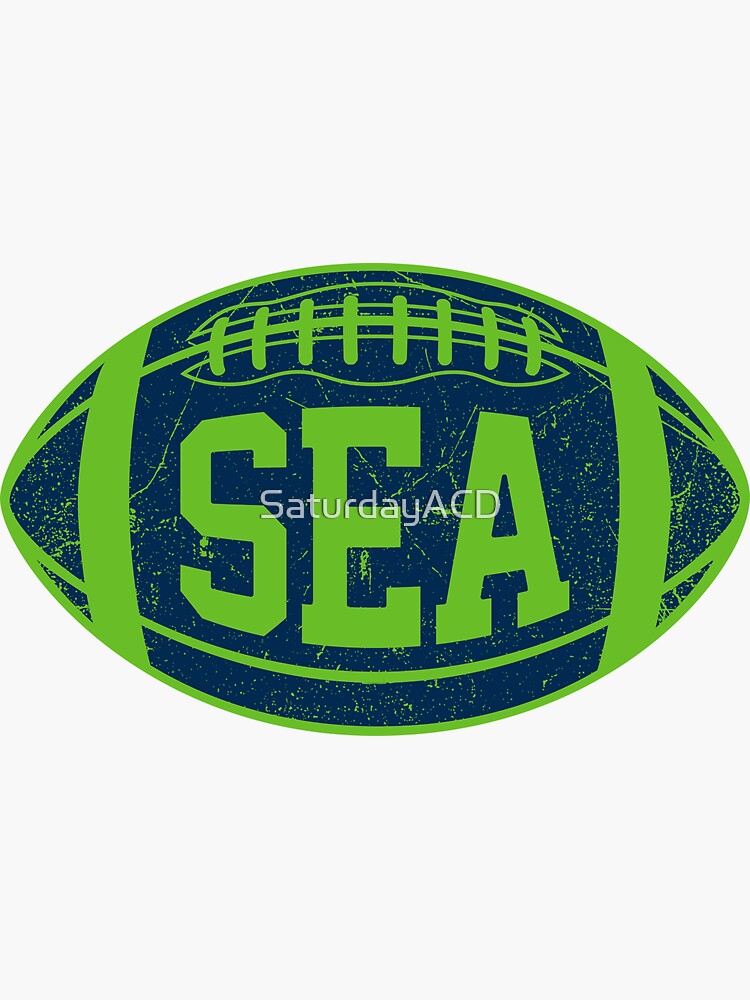 "SEA Retro Football - White" Sticker for Sale by SaturdayACD | Redbubble