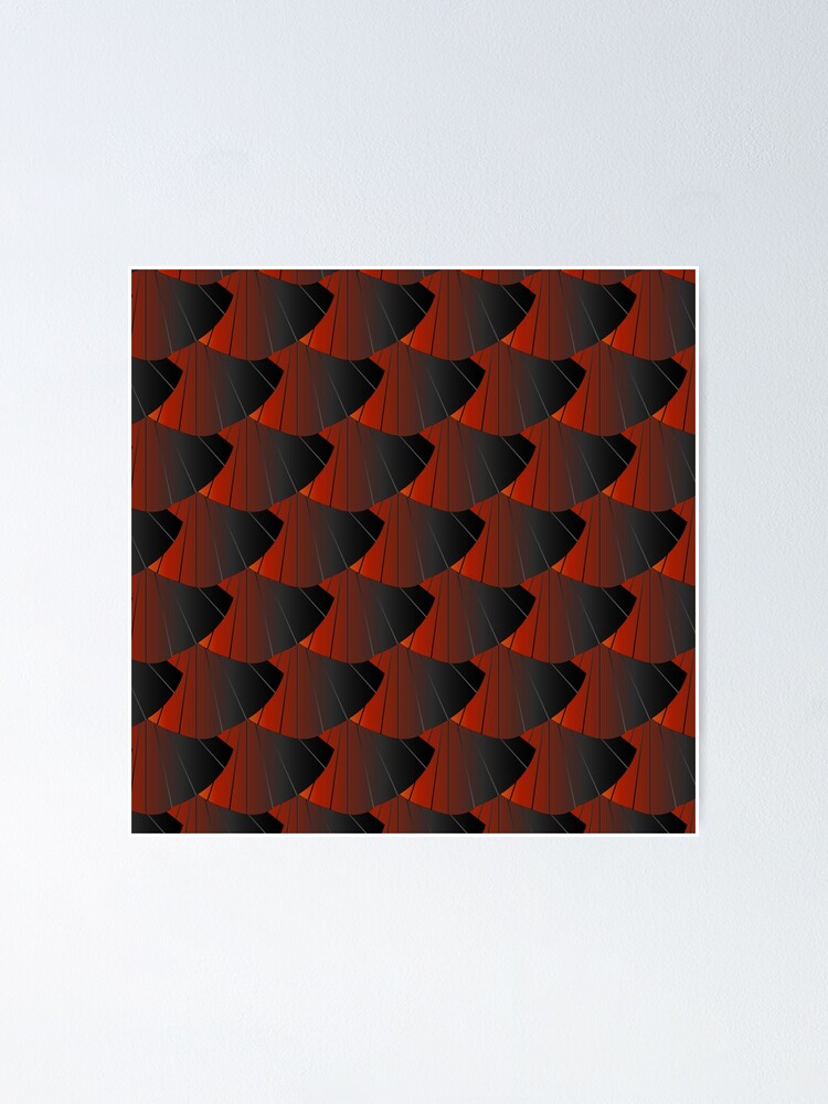 "Ocean Depths Red Fish Scales" Poster by srebonau | Redbubble