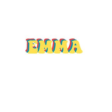 "Emma Aesthetic Name Sticker" Sticker for Sale by helenabaird | Redbubble