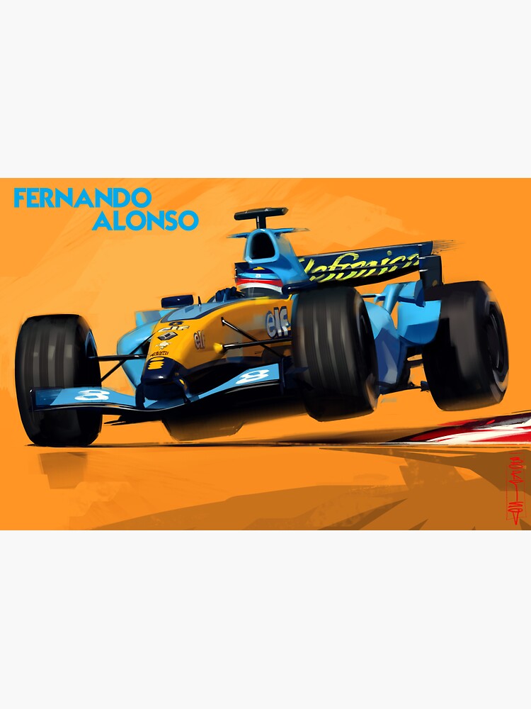 "Fernando Alonso" Sticker for Sale by One-O | Redbubble