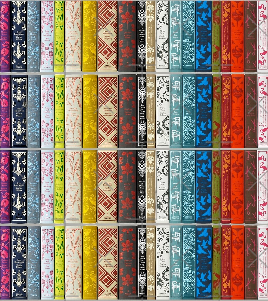 "Vintage Book Spines - Classic Books" by Illustration Station | Redbubble