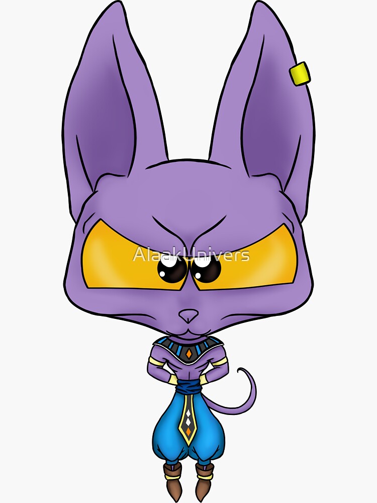 "Beerus - Dragon Ball" Sticker for Sale by AlaakUnivers | Redbubble