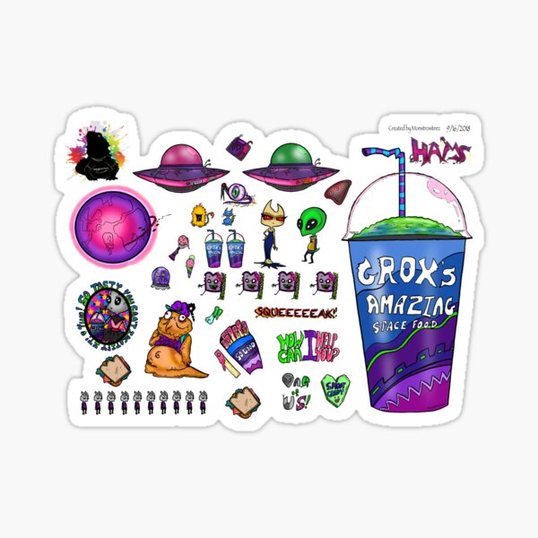 "Custom Alien Stickers (Fast Food Space Diner)" Sticker for Sale by ...