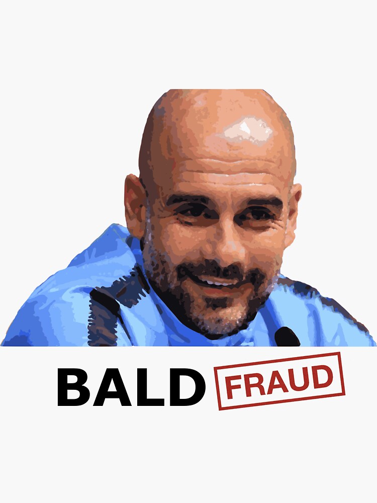 "Bald fraud - Pep Guardiola" Sticker for Sale by LucasPeixoto | Redbubble