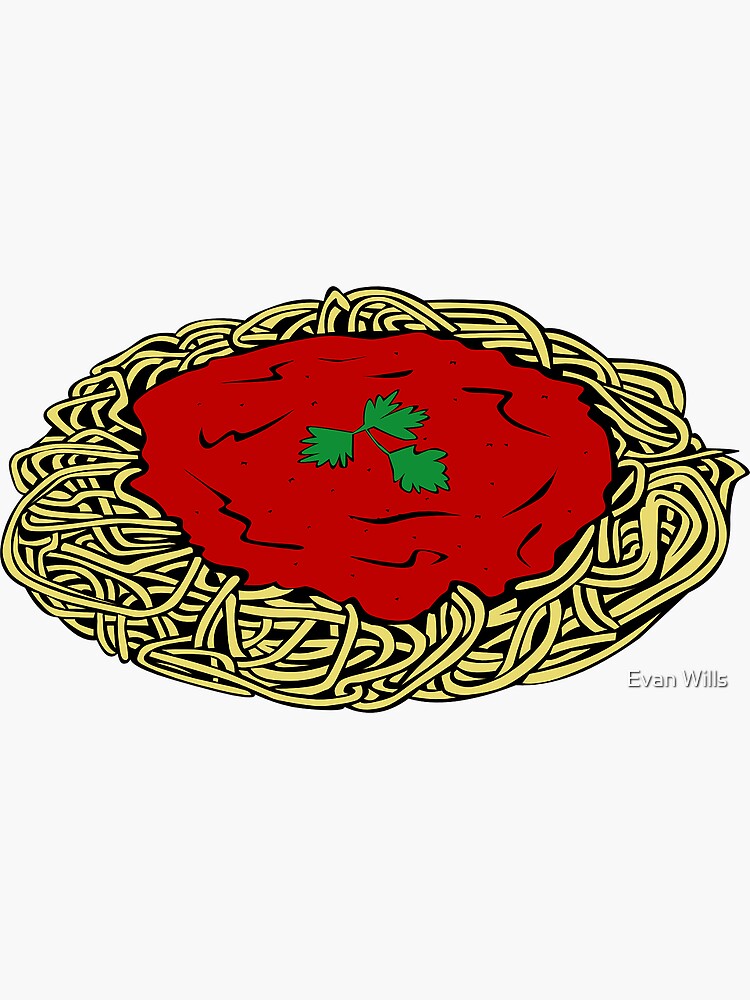"Classic Spagetti " Sticker for Sale by WheBusiness | Redbubble