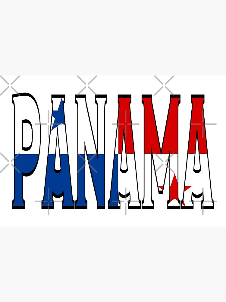 "Panama Font With Panamanian Flag" Poster for Sale by Havocgirl | Redbubble