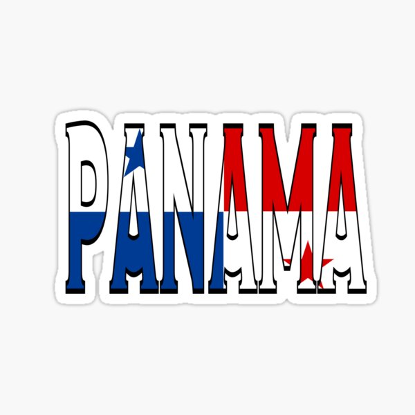 "Panama Font With Panamanian Flag" Sticker for Sale by Havocgirl ...