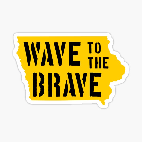 "Iowa Wave to the Brave Stencil Letter Childrens Hospital Football Fan ...