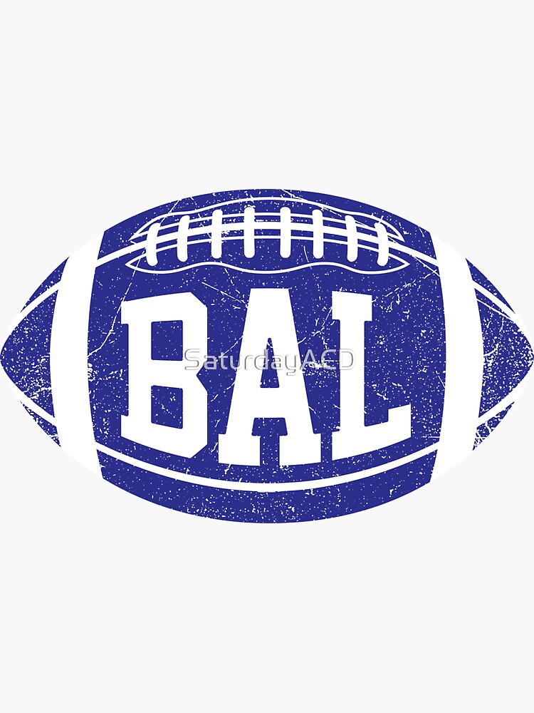 "BAL Retro Football - White" Sticker for Sale by SaturdayACD | Redbubble