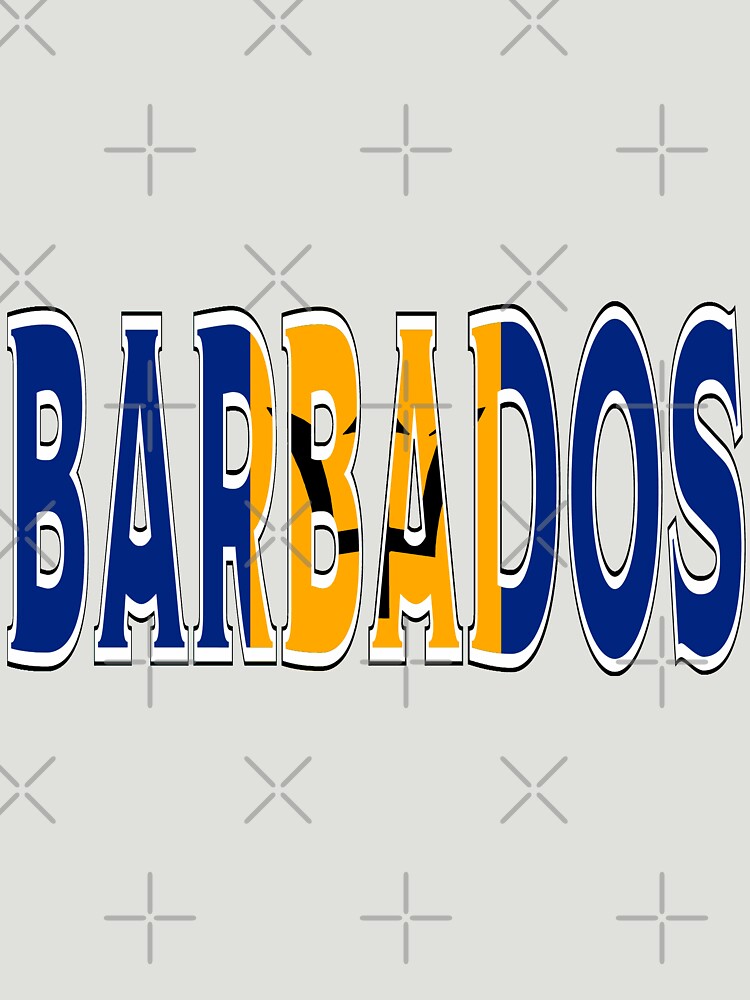 "Barbados Font with Barbadian Flag" T-shirt by Havocgirl | Redbubble