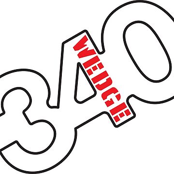 "340 Wedge - Badge Design " Sticker for Sale by Justin Ellis | Redbubble
