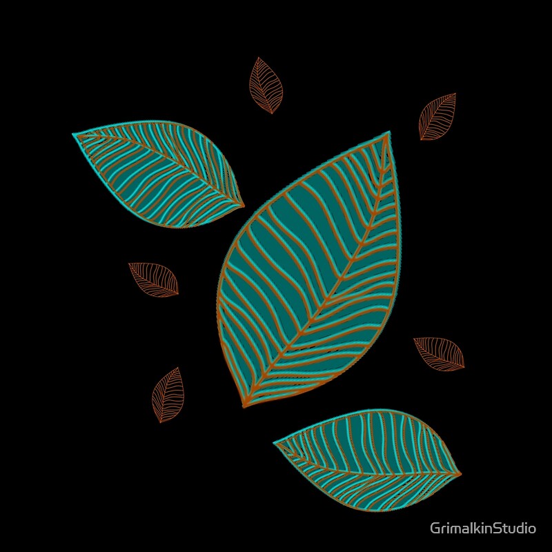 "Falling Leaves Pattern" by GrimalkinStudio | Redbubble