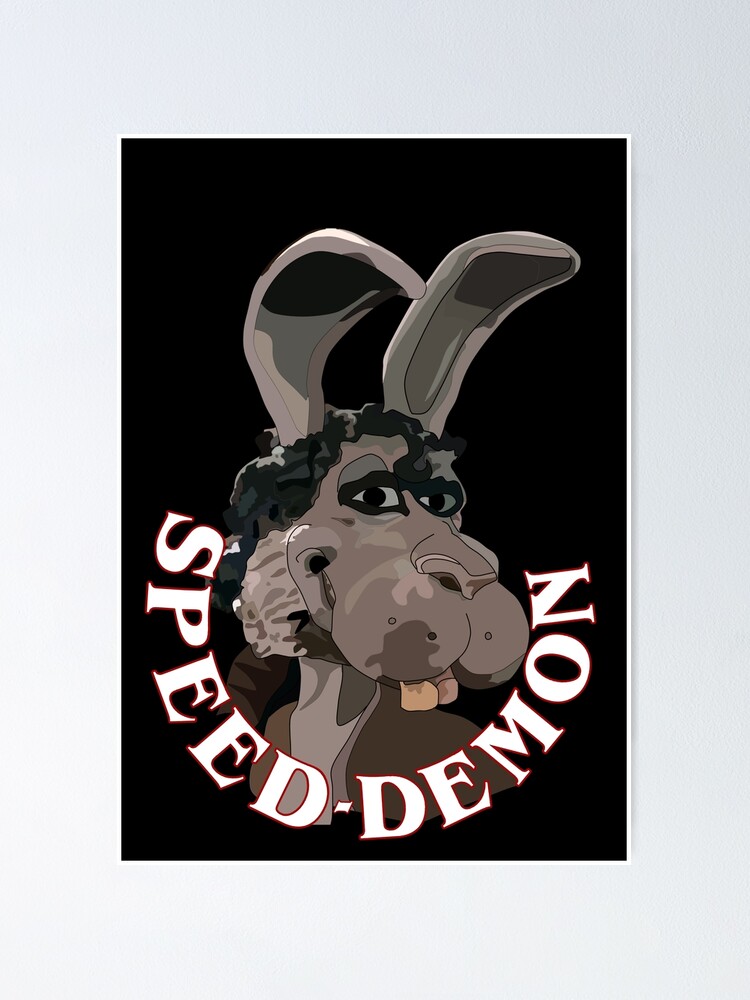 "Speed Demon Bunny vers.4" Poster by loganferret | Redbubble
