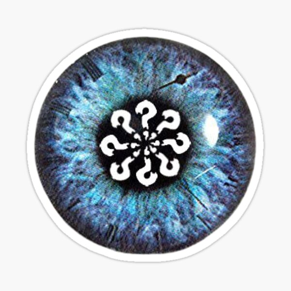"Tipper Question Mark Eye" Sticker by spunnyears | Redbubble