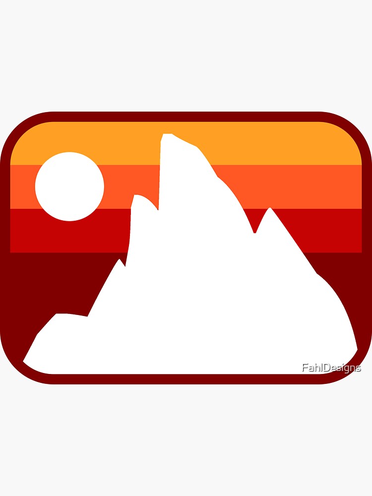 "Sunset Badge" Sticker by FahlDesigns | Redbubble