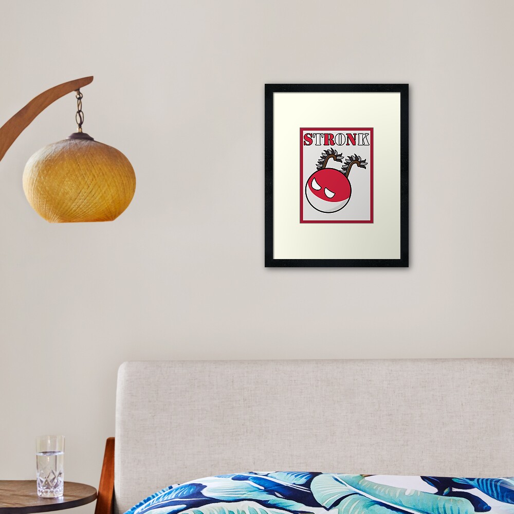 "Polandball - Poland Stronk with Hussar Wings" Framed Art Print for ...