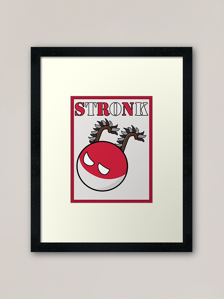 "Polandball - Poland Stronk with Hussar Wings" Framed Art Print for ...
