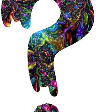 "Trippy Tipper Question Mark" Sticker for Sale by spunnyears | Redbubble