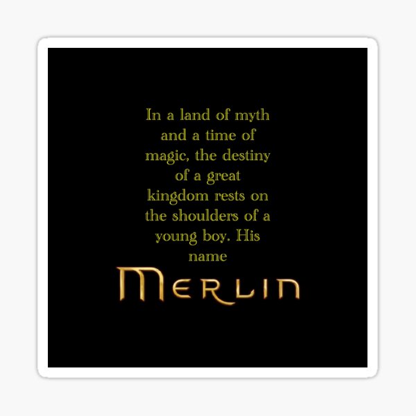 "Merlin Intro" Sticker for Sale by Tello1 | Redbubble