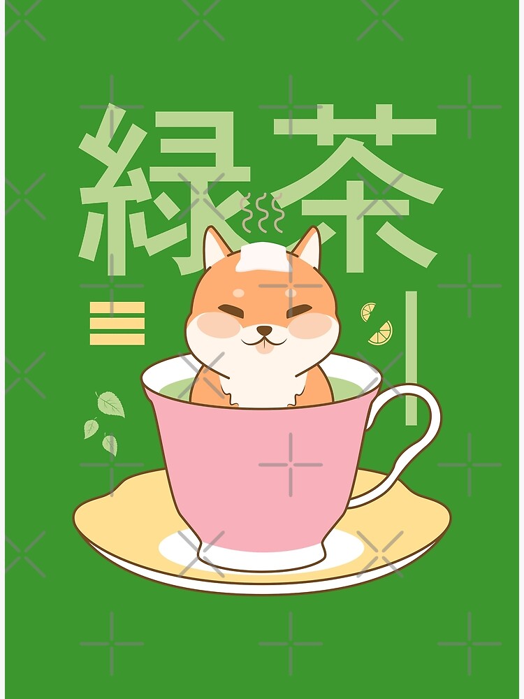 "Shiba Tea" Poster by Plan8 | Redbubble